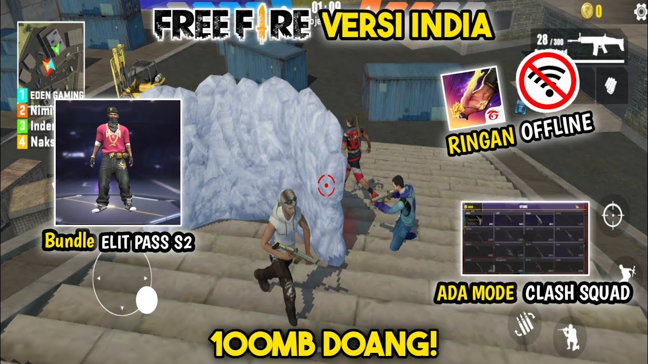 100MB! GAME FREE FIRE OFFLINE VERSI INDIA - FF OFFLINE - YouTube