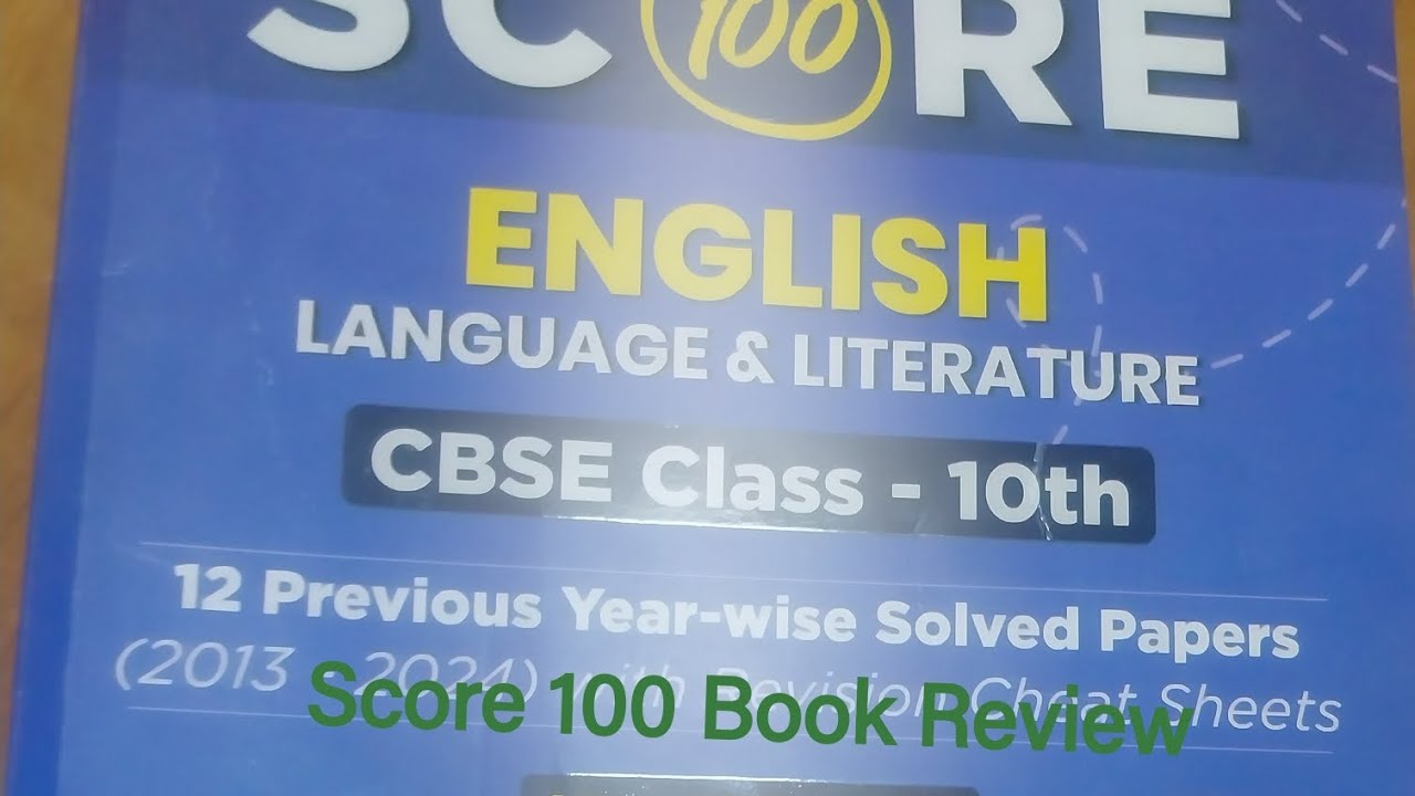Score 100 Book of English Review for class 10 | #score100 ...