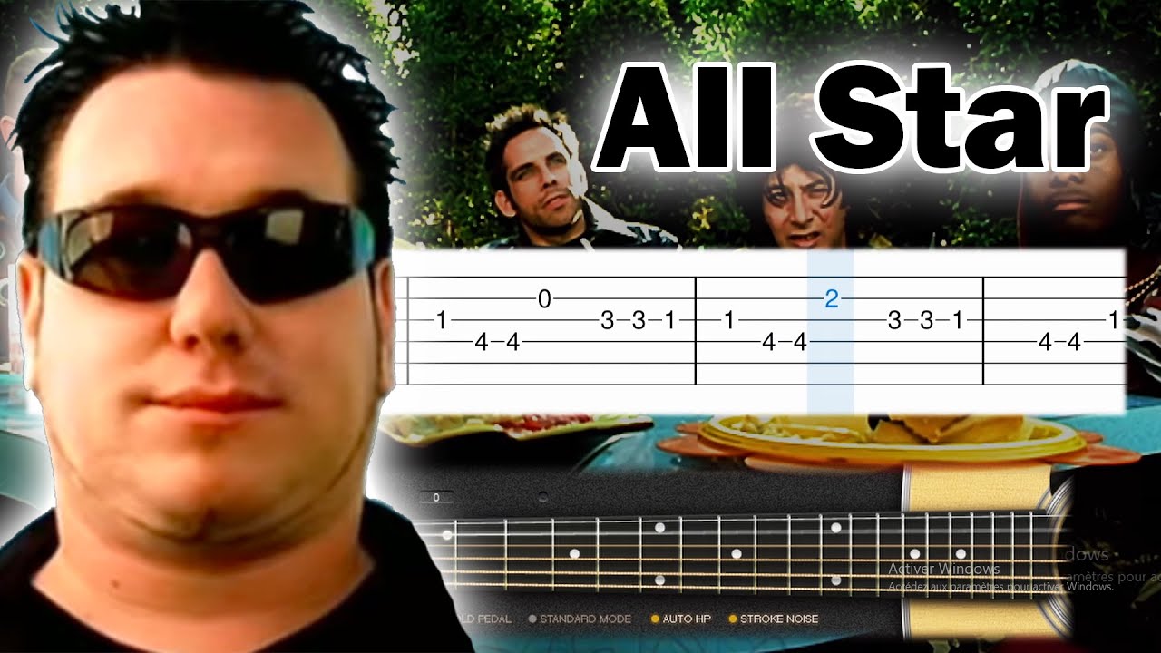 Smash Mouth - All Star MEME - Guitar tutorial (TAB) - YouTube