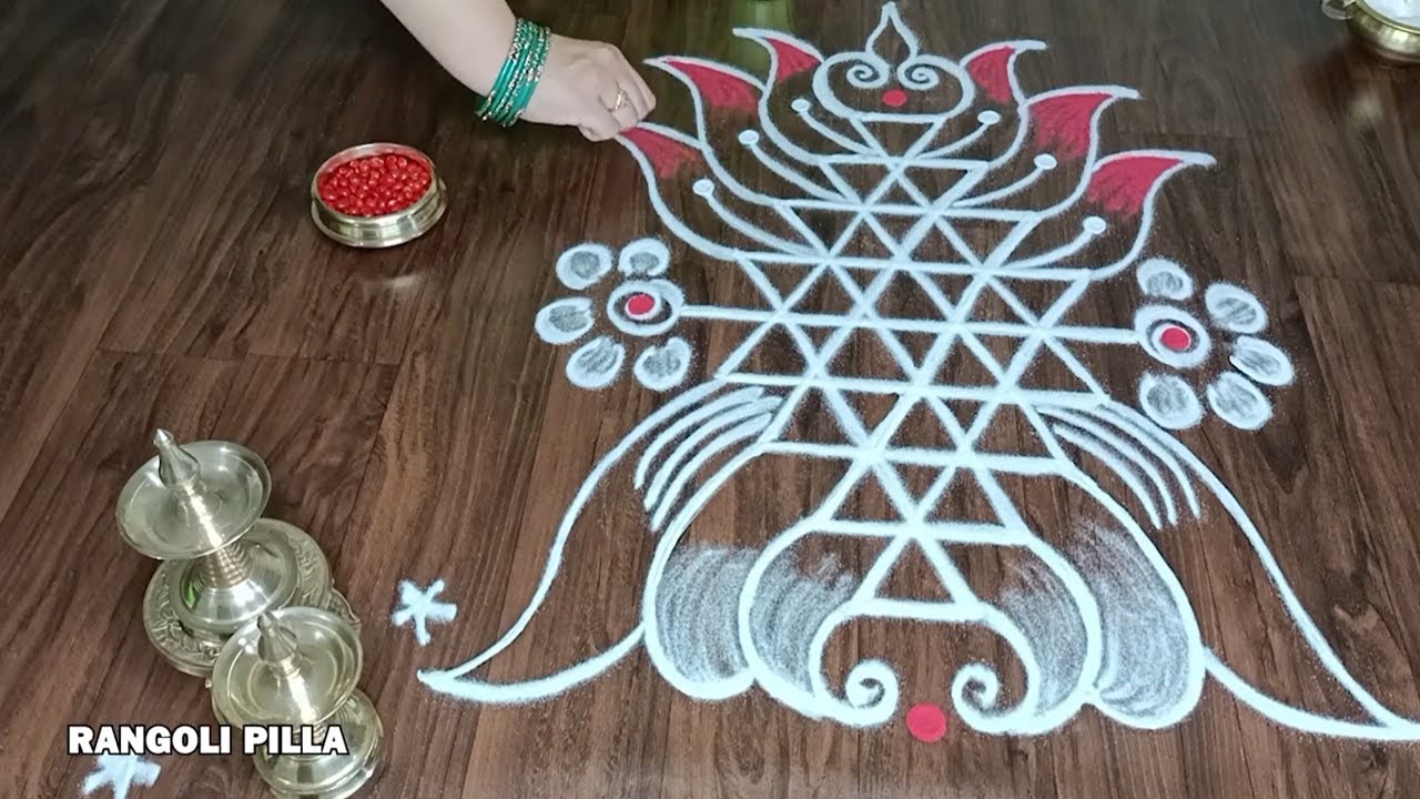 Simple Freehand Rangoli | Beautiful Free Hand Rangoli Designs By ...