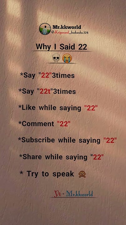 Why I Said 22 ☠️😱 #trend #quotes #trending #english #shorts #music #fyp ...