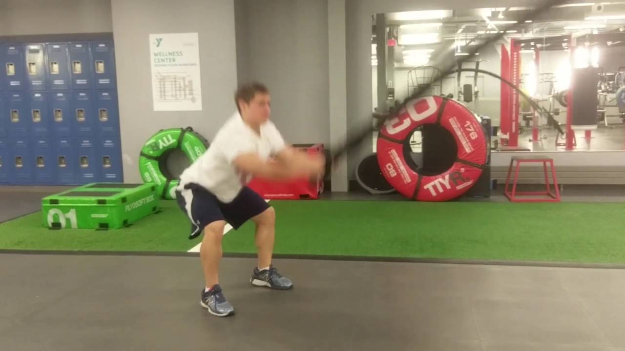 Battle Rope Squat Jump - YouTube