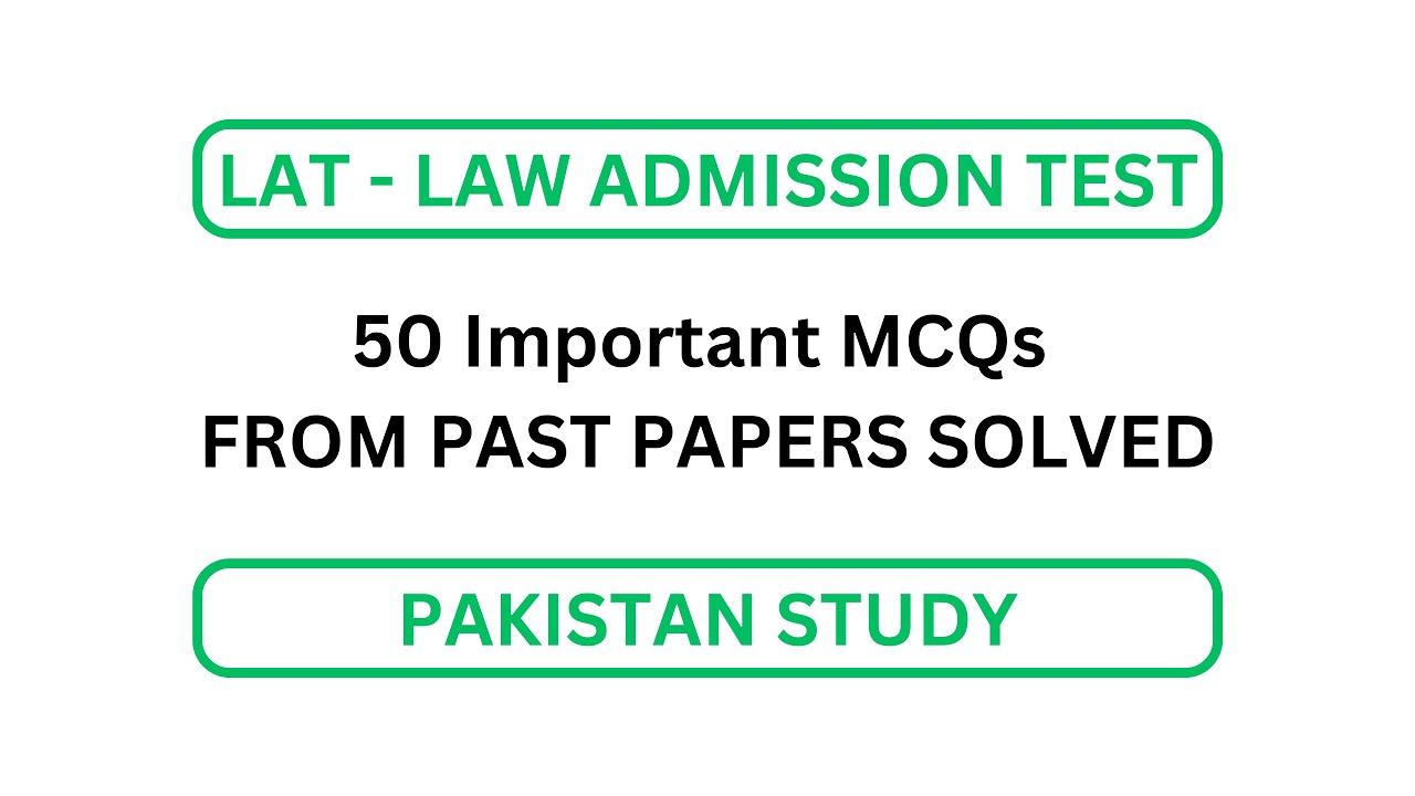 LAT Past paper mcqs | Pak study MCQS | LAT past papers - YouTube