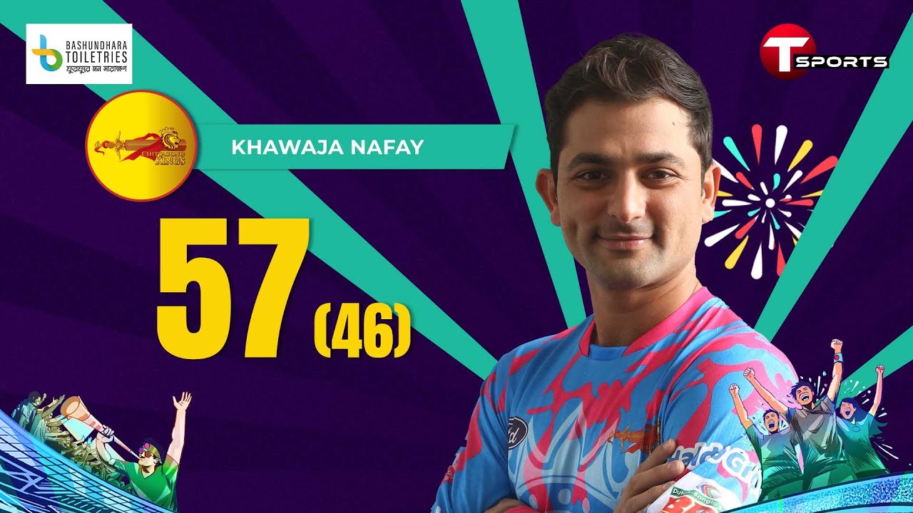 Khawaja Nafay scored 57 runs against Khulna Tigers | BPL 2025 | T ...