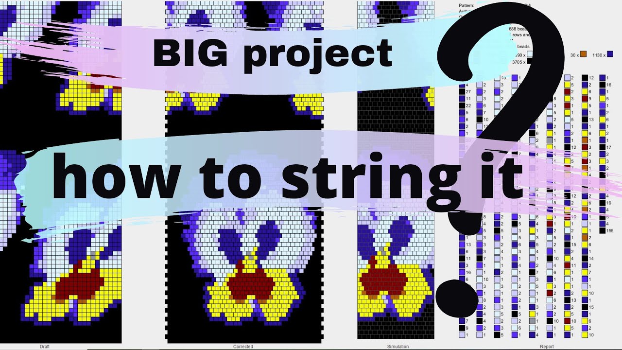 BIG bead crochet project - how to string beads on thread? - YouTube