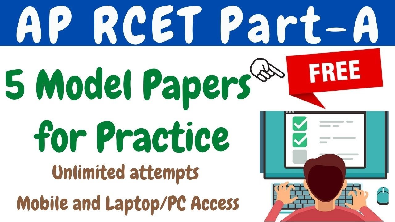 5 Model Papers for Practice(Free Access)-AP RCET 2021 Unlimited ...