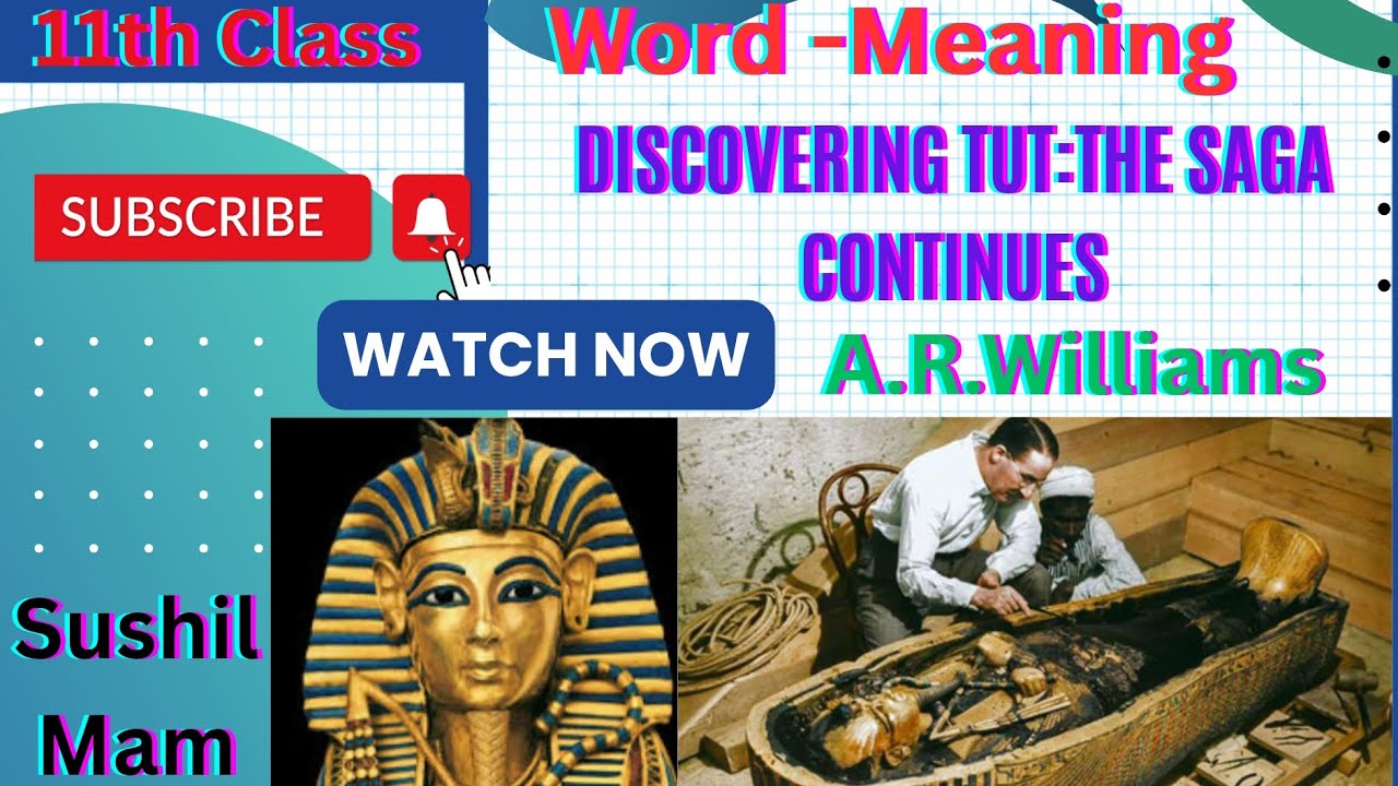 Word -Meaning of "Discovering Tut:The Saga Continues by A.R.Williams ...