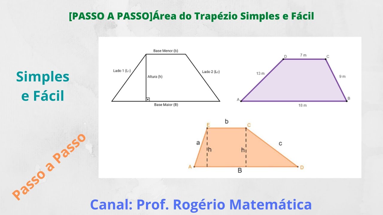 [Passo a Passo]Área do Trapézio Simples e Fácil - YouTube