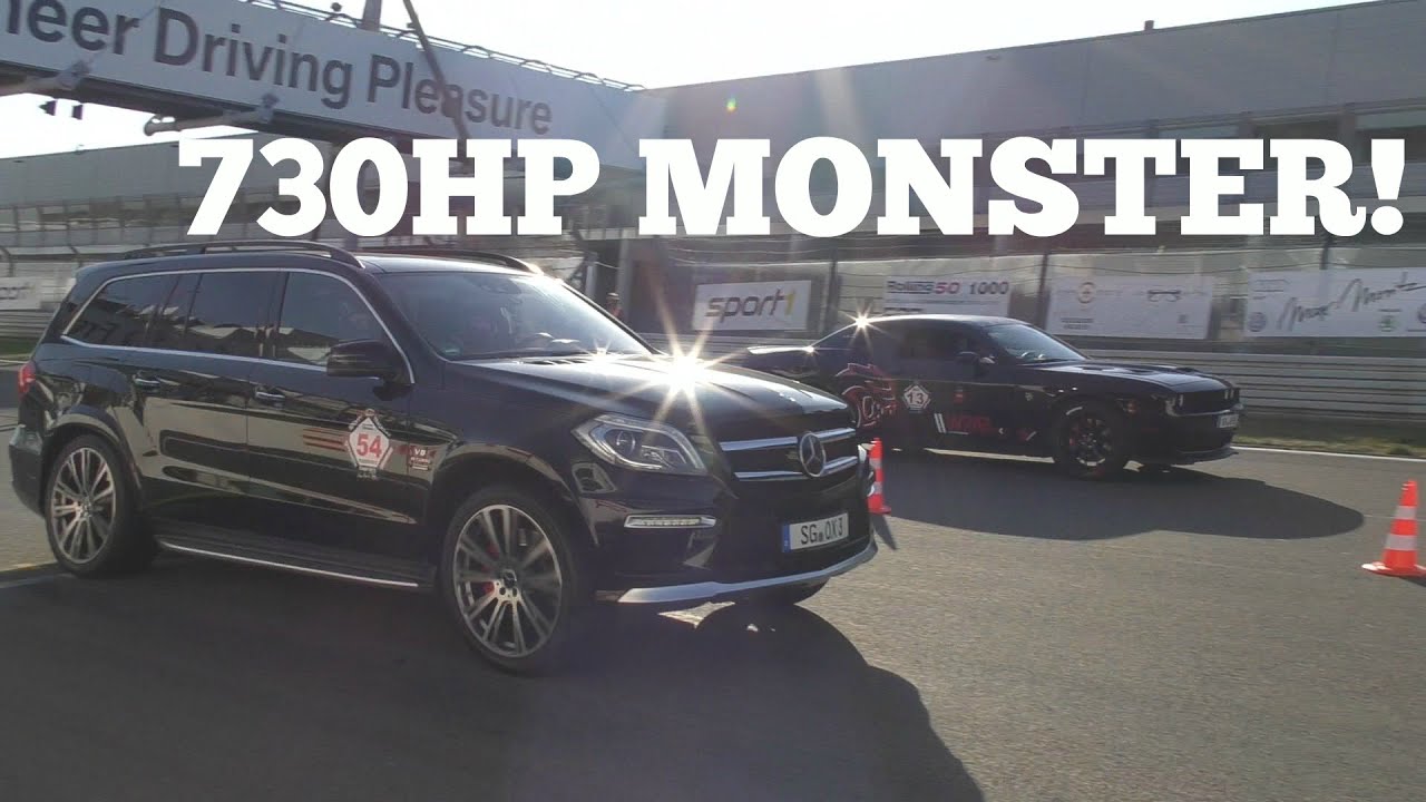 730HP Mercedes GL63 AMG vs 717HP Hellcat vs Huracan Spyder! - YouTube