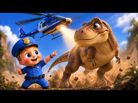 OH NO! Giant T-Rex Attacks Police! 🚨🦖 Helicopter Rescue Adventure