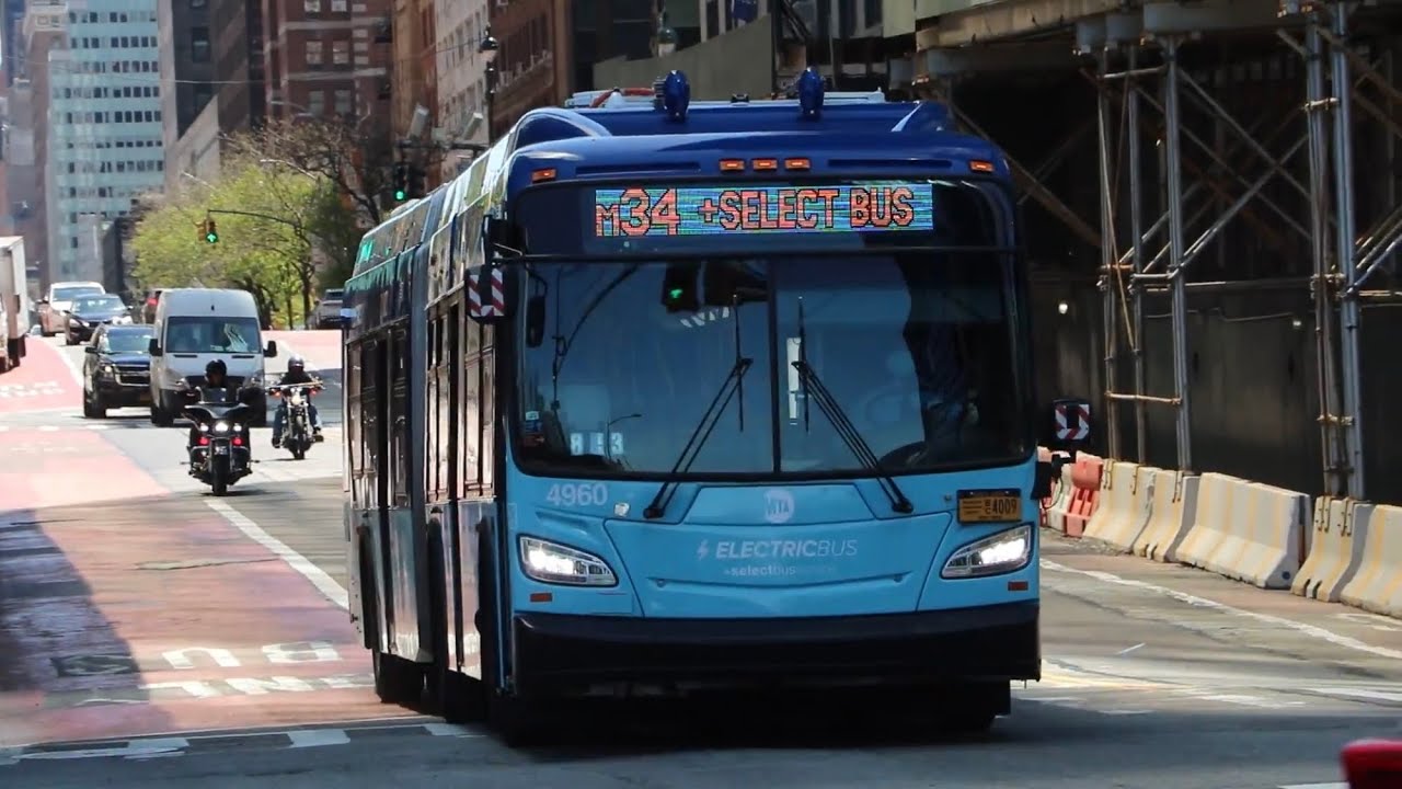 2019 New Flyer XE60 #4960 on the M34 Select Bus Service at 34th Street ...