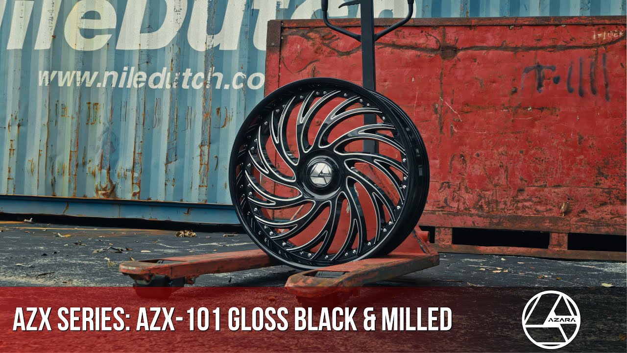Wheel Spotlight | Azara AZX-101 Gloss Black & Milled - YouTube