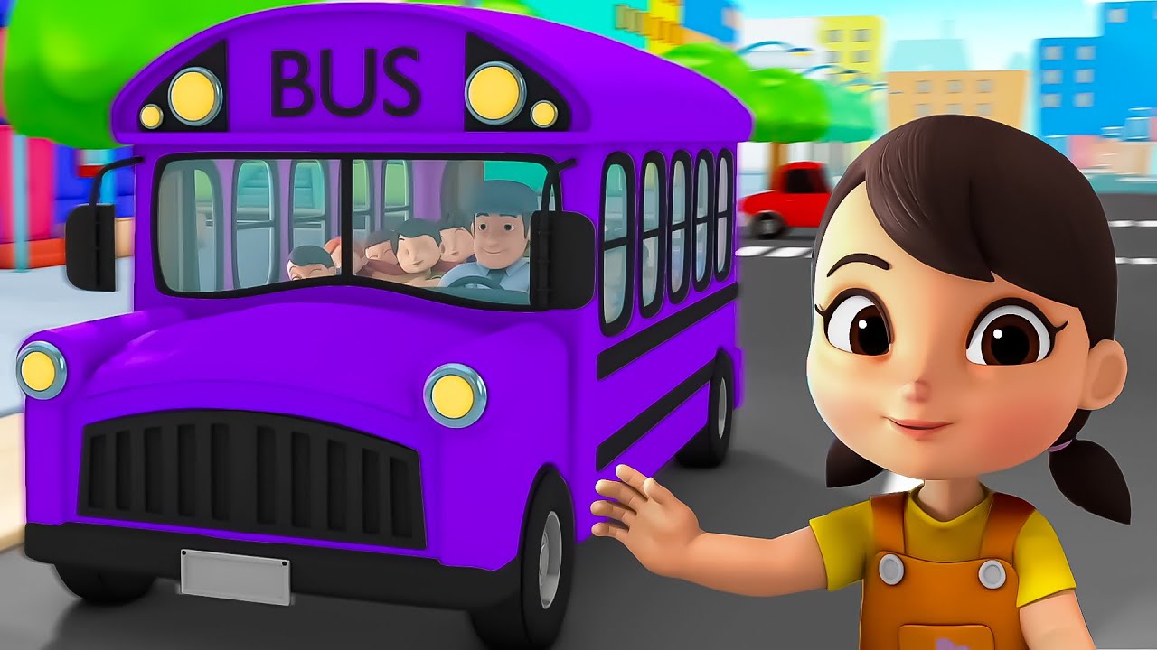 Wheels On The Bus - A Fun Bus Ride & Nursery Rhymes for Kids - YouTube