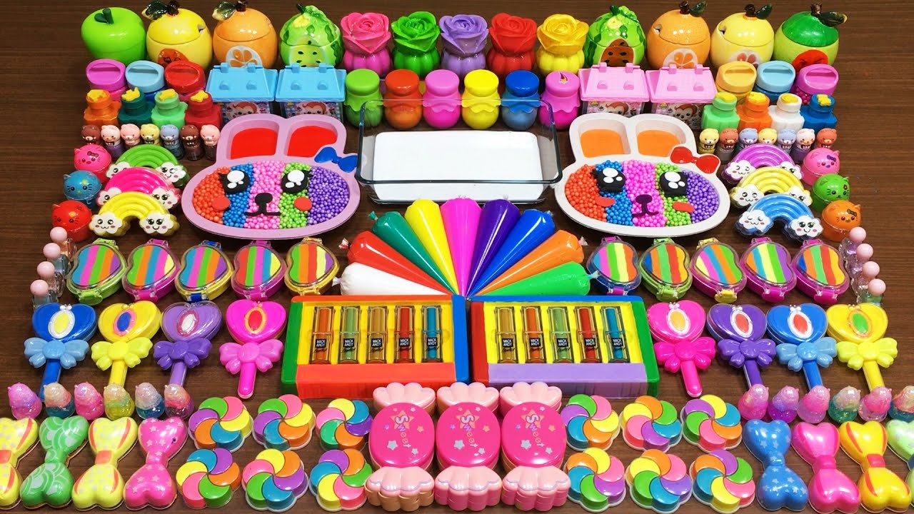 CLAY PIPING BAG & RANDOM OF FOAM ,MAKEUP AND GLITTER! Mixing Random ...