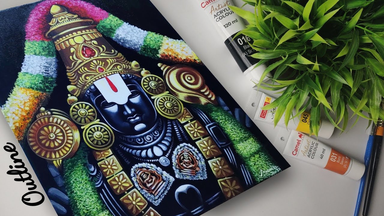 Tirupati Balaji Drawing Easy | Lord Venkateswara Swamy Drawing Easy # ...