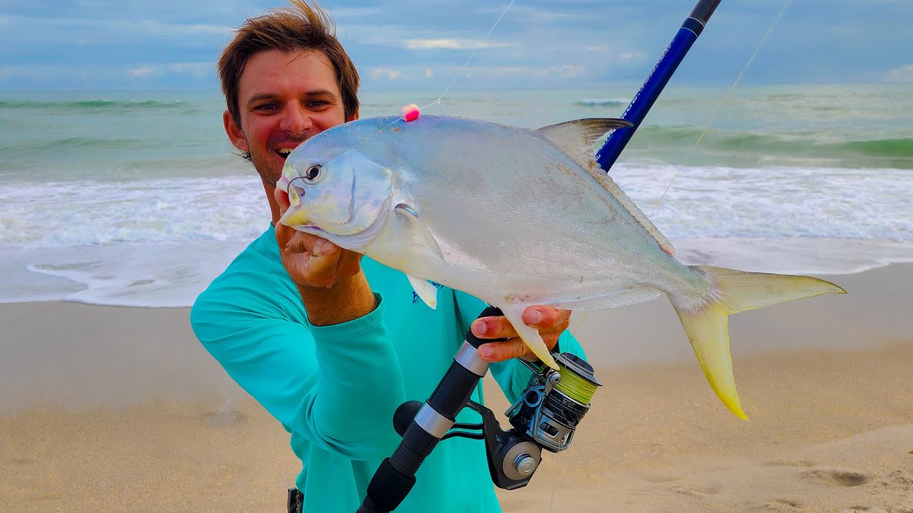 Pompano Season is NOW! - Surf Fishing Action - YouTube