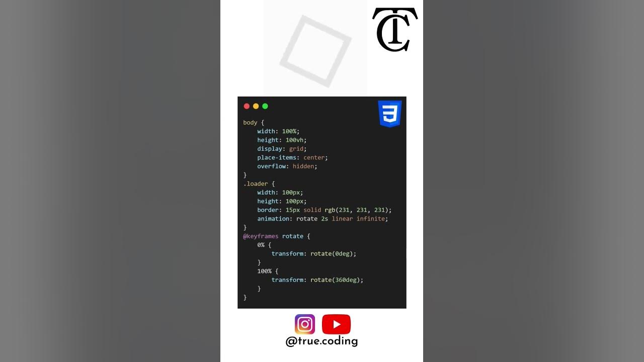 Square Loader Using CSS. - YouTube