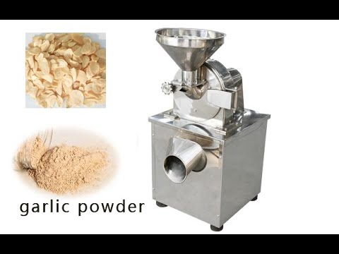 Dried Garlic Powder Making Machine - YouTube