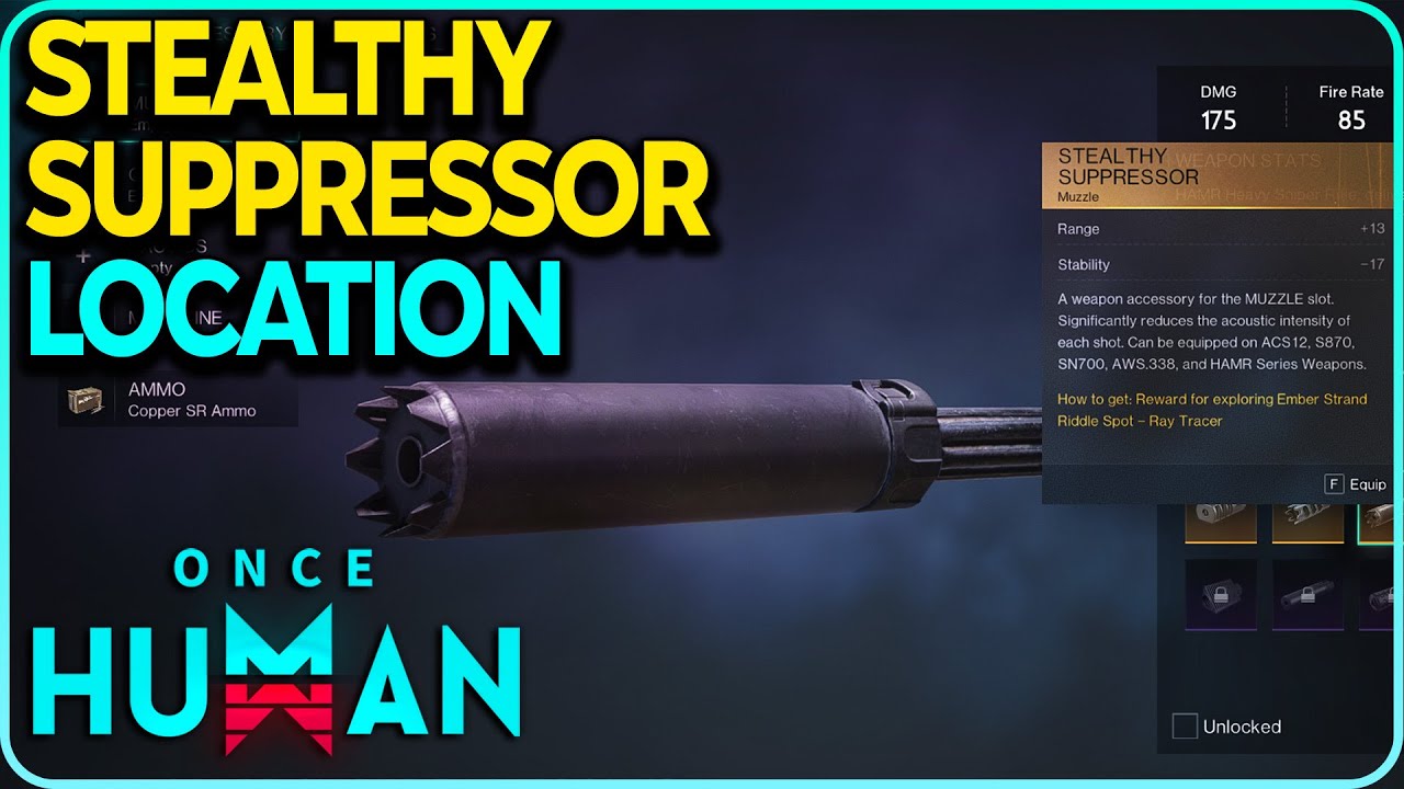 Stealthy Suppressor Location (Legendary Weapon Accessory) Once Human ...
