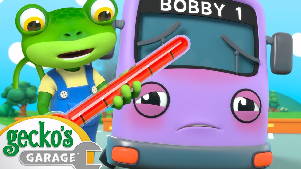 Bobby the Bus Is Sick 😷 | Gecko's Garage | Toddler Fun Learning for ...