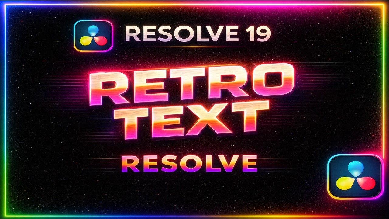 DaVinci Resolve 19 Create Retro Text Effects (Tutorial) - YouTube