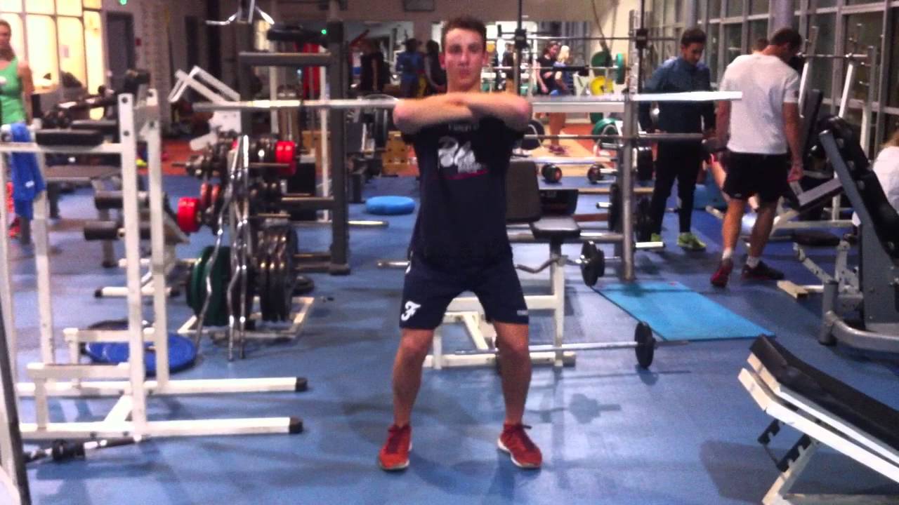 Demi Squat Barre Devant - YouTube