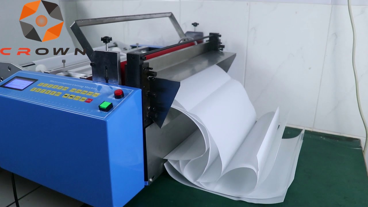 Plastic Coated Paper Roll to Sheet Cutting Machine - YouTube