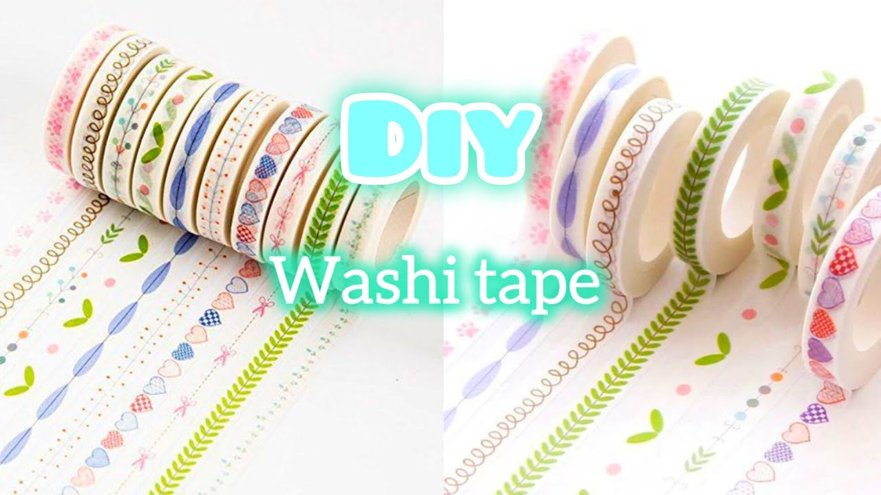 DIY || WASHI TAPE || how to make washi tape at home (without double ...