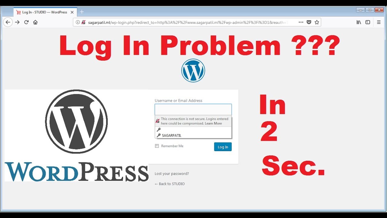 How to solve log in problem In Wordpress | website | Web series. - YouTube