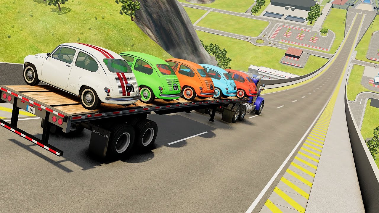 Big Ramp Car Jumps #2 - BeamNG Drive - YouTube