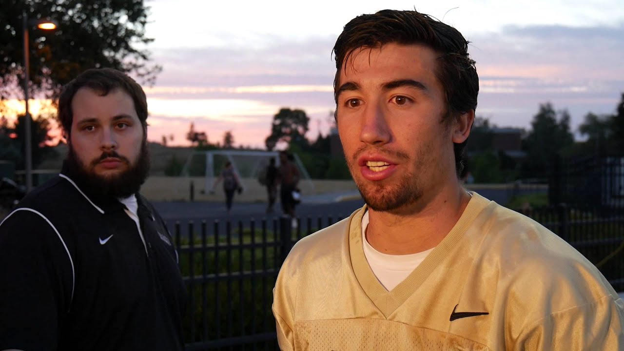 Matt Linehan Following First Fall Practice - YouTube