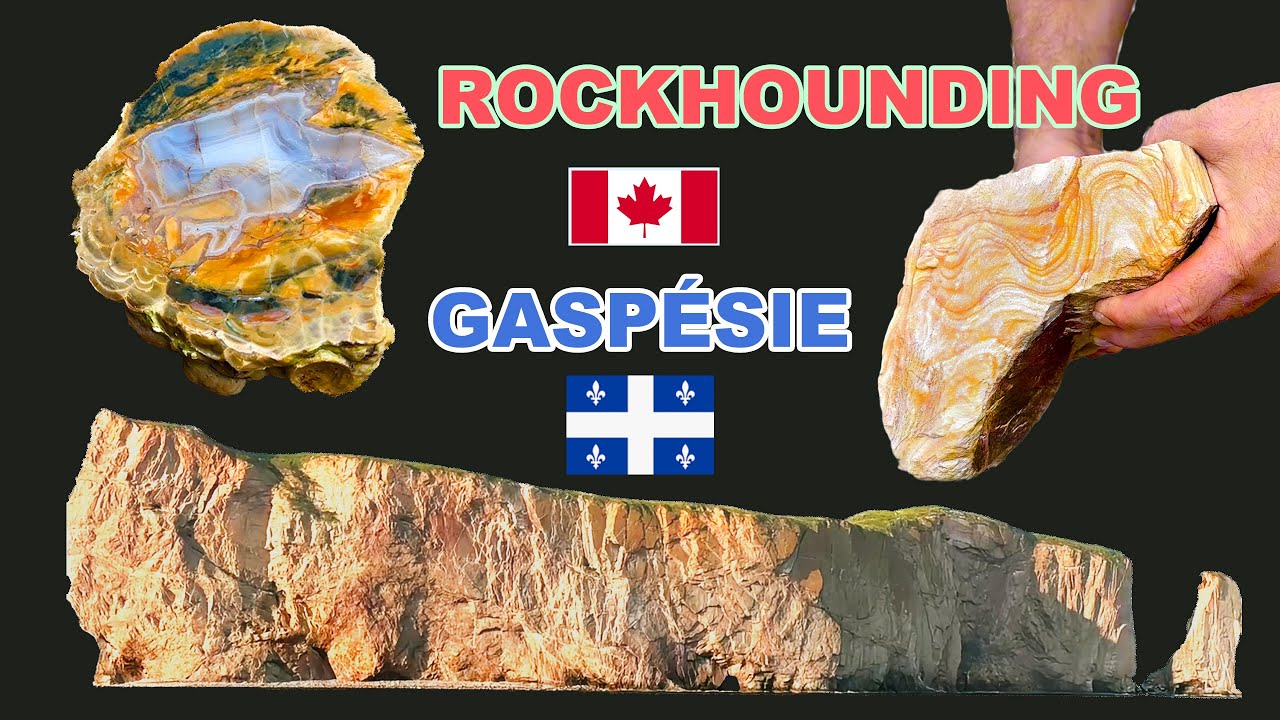 Rockhounding in Gaspesie - Geodes Jasper Agates and more... - YouTube