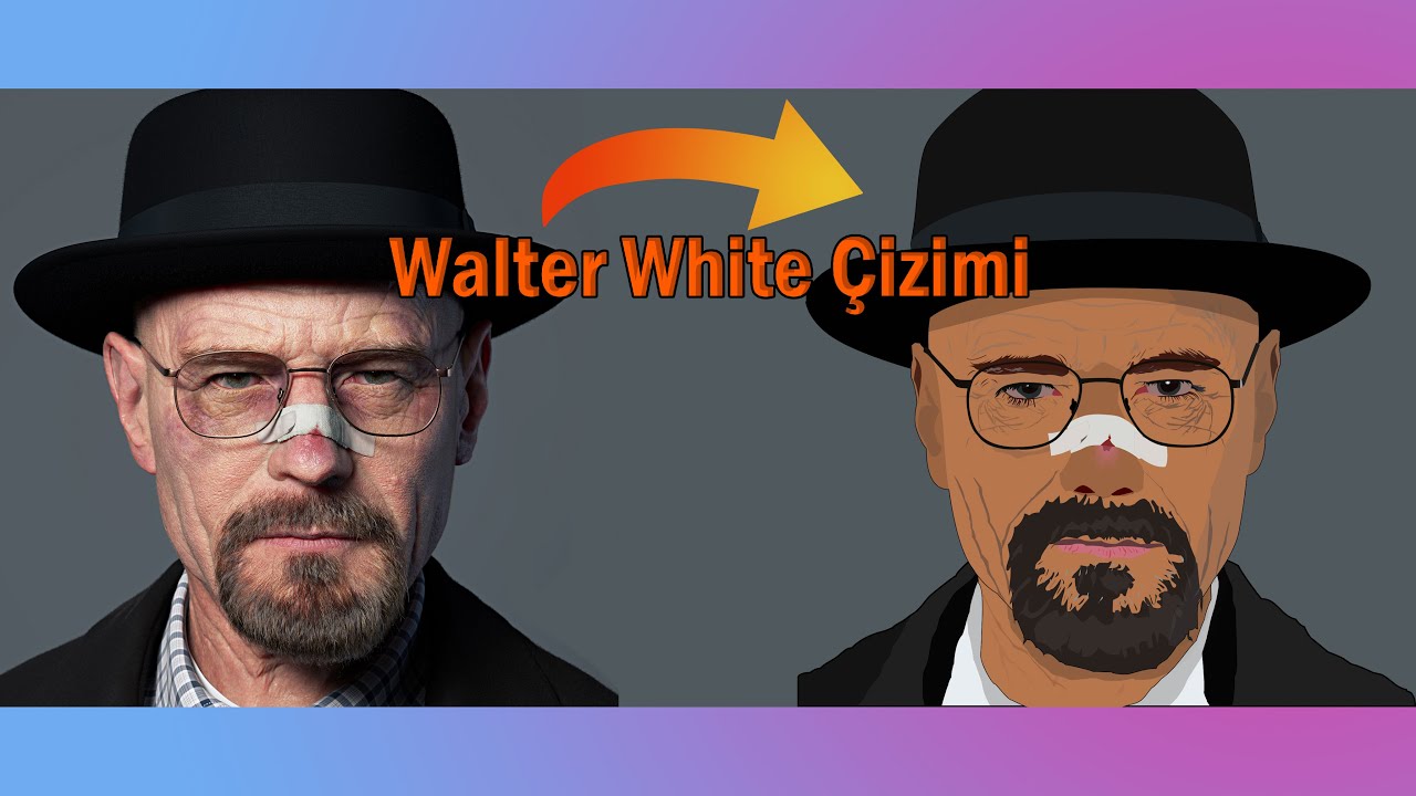 Vector Walter White Drawing - YouTube