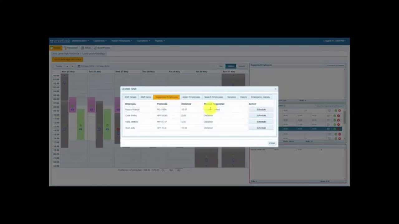 SmartTask Scheduling/Rostering Demo - YouTube