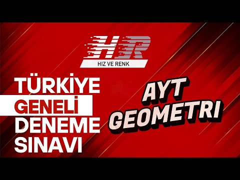 HIZ VE RENK YAYINLARI TÜRKİYE GENELİ DENEME SINAVI-1 AYT GEOMETRİ  ÇÖZÜMLERİ 