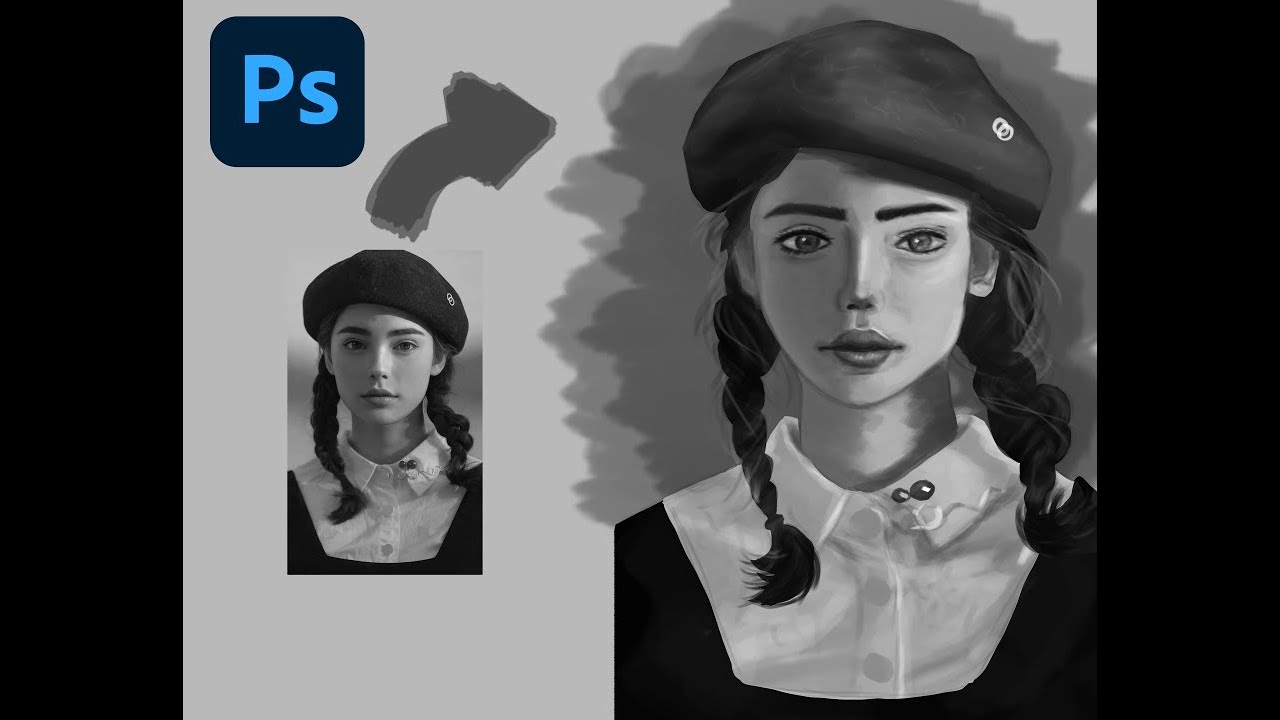 How I paint Cartoon Portrait - Speedpaint (Time-Lapse) / Girl in cap ...