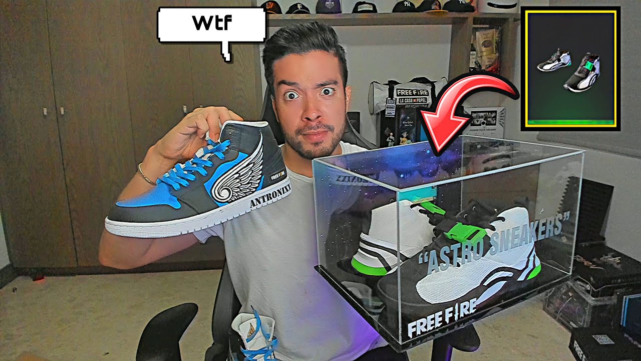 GARENA ME MANDO LOS TENIS ASTRO!! EN LA VIDA REAL //FREE FIRE ...