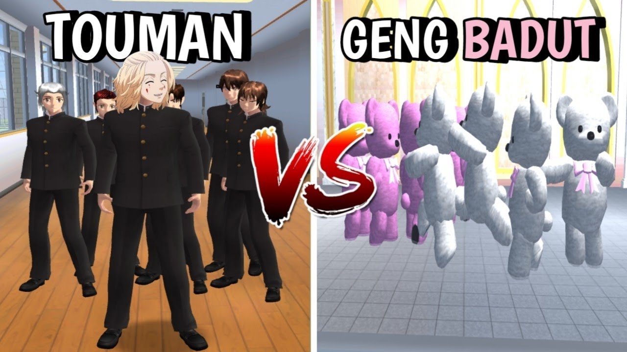 Tawuran Geng Touman Vs Geng Badut Rusuh!! - Sakura School Simulator ...