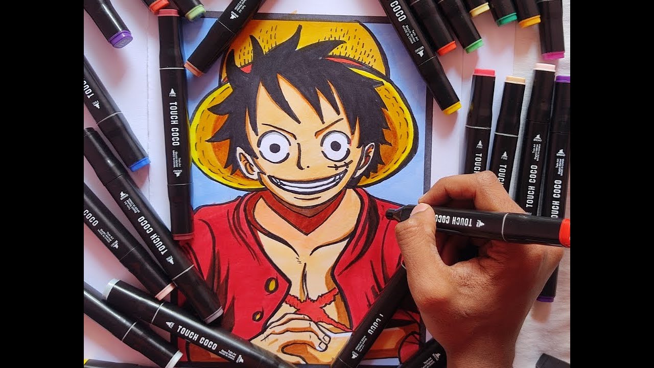 How to draw monkey D. Luffy step by step || Easy anime drawing || Easy ...