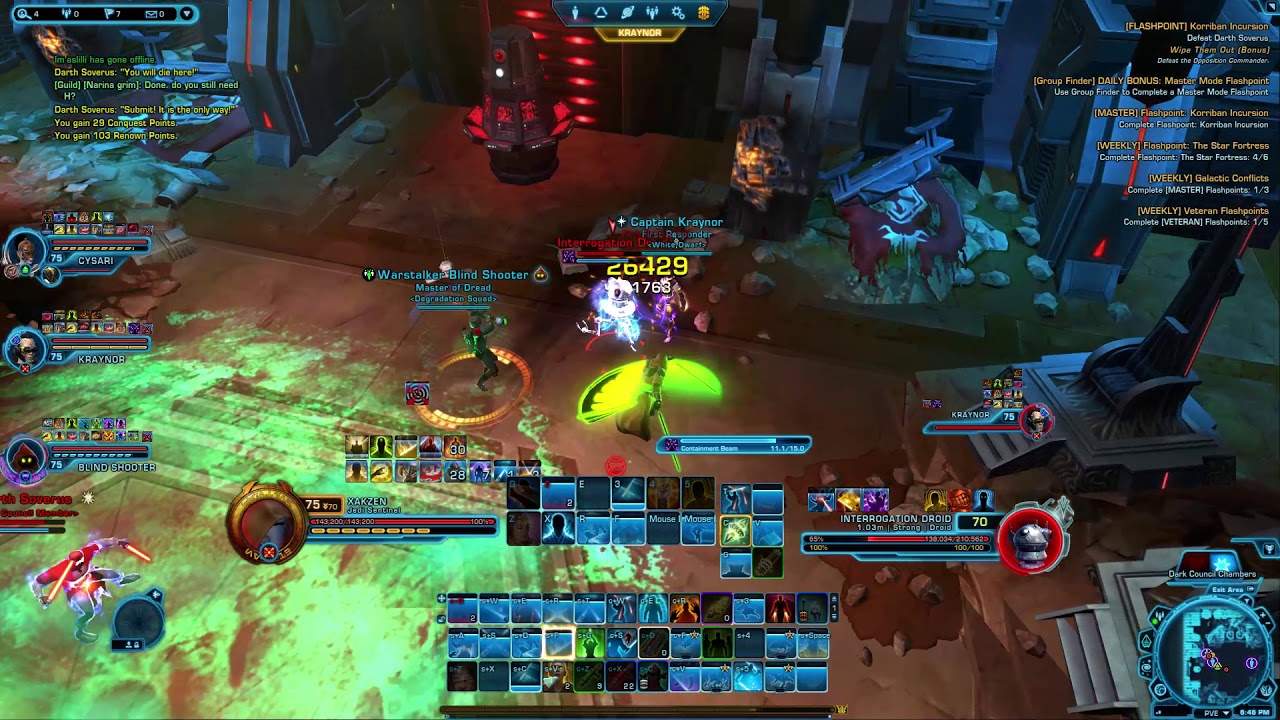Darth Soverus korriban incursion master mode - YouTube