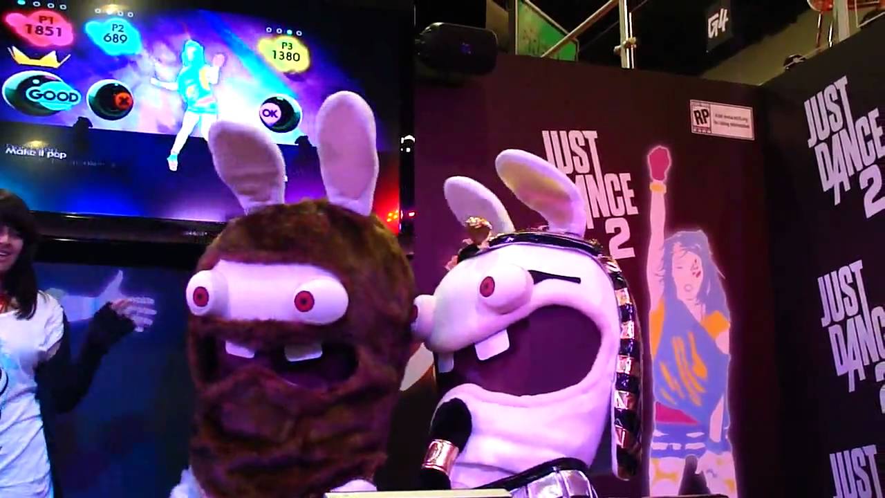 Raving Rabbids Travel in Time Dancing "Just Dance 2" for Wii! - YouTube