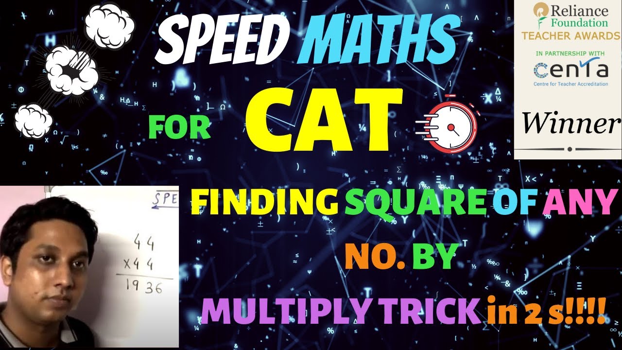 Speed Maths for CAT - How to find square of any no.by multiply trick in ...