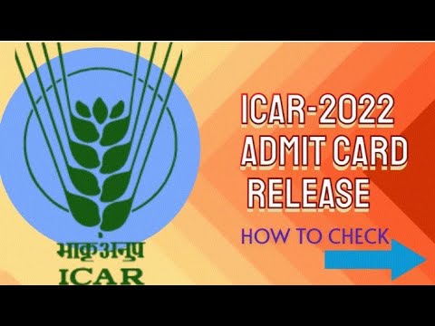 #icar Admit card Released 2022 How to check self declaration ...