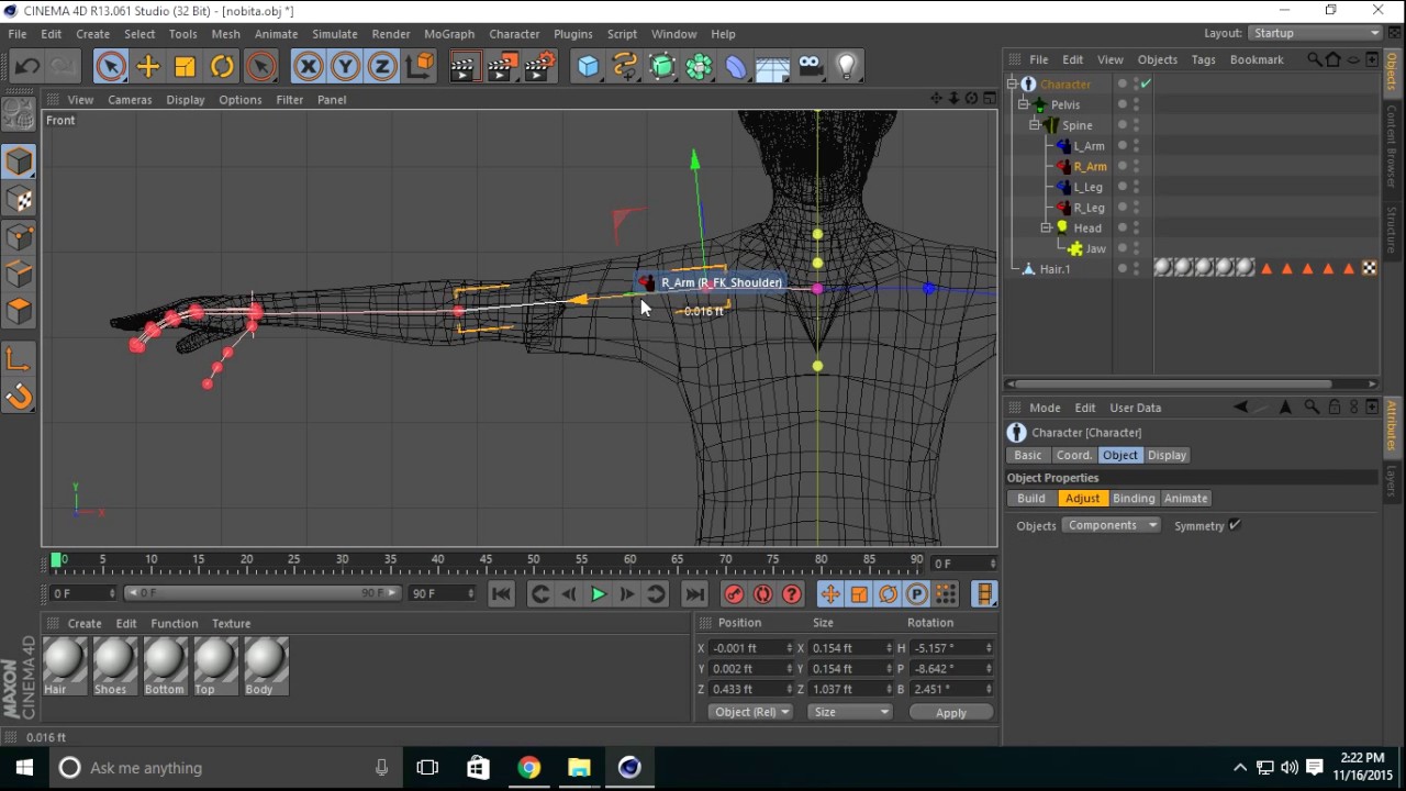 Basic of how to Rigging a Character in cinema 4d - YouTube