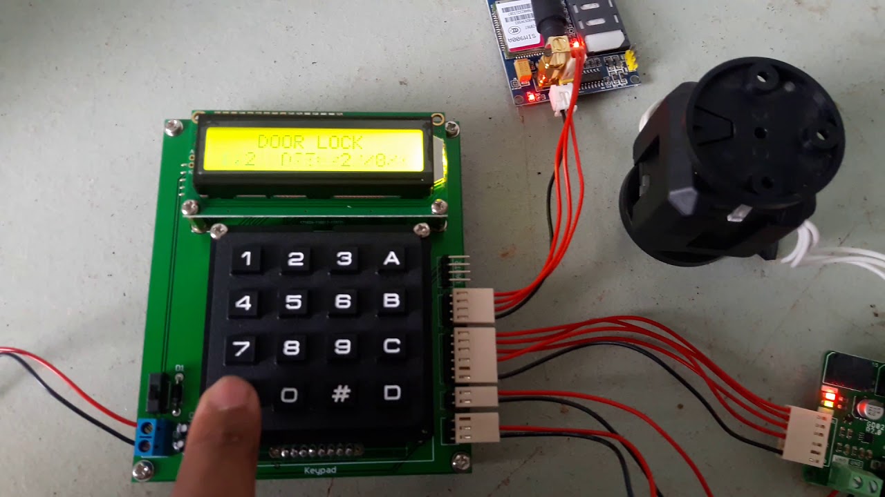 Project Password Door Lock GSM - YouTube