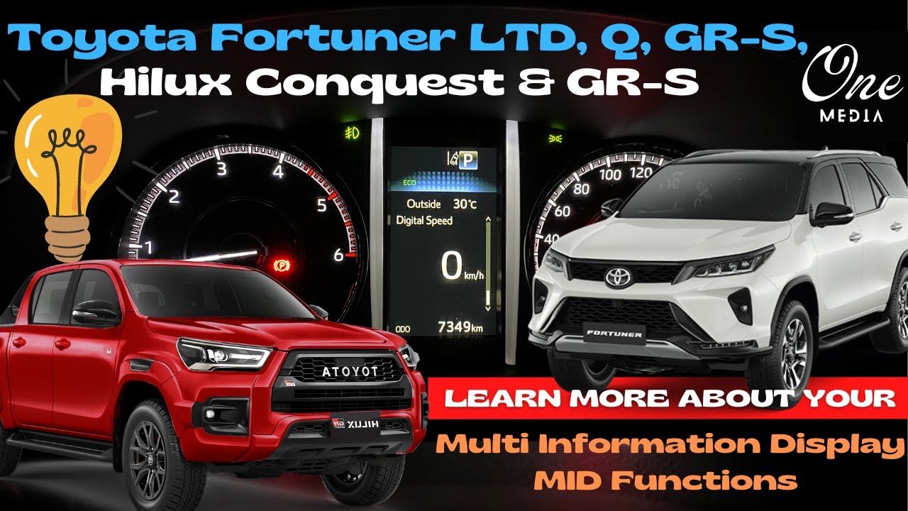 Multi Information Display Toyota Fortuner LTD, Fortuner GRS, Fortuner Q ...