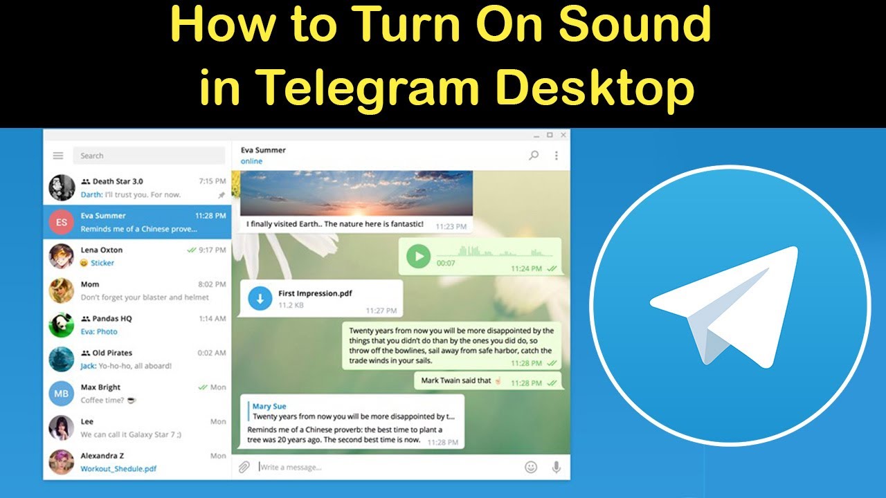 How to Turn On Sound in Telegram Desktop? - YouTube