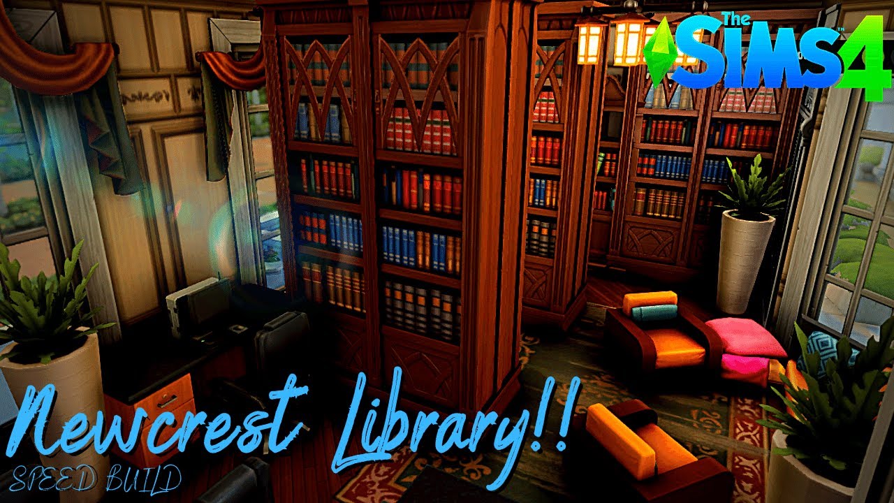 Furnishing the Library and Gym in my Newcrest Town Centre! || Sims 4 ...