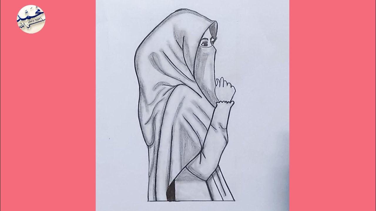 Traditional Hijab Girl- Pencil Sketch - YouTube