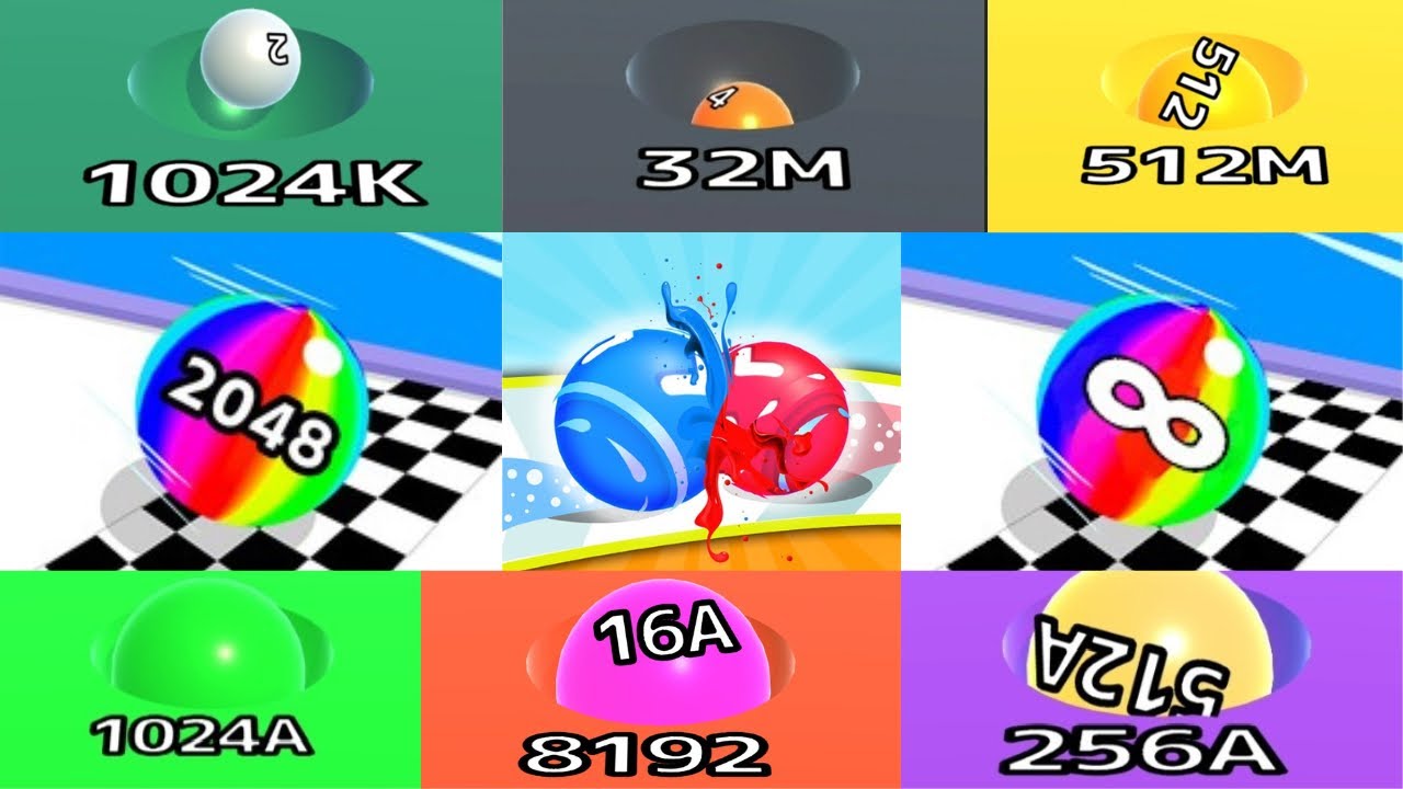 ball run 2048 ball run Infinity Ball Run 2048 vs Level Up Balls! vs ...